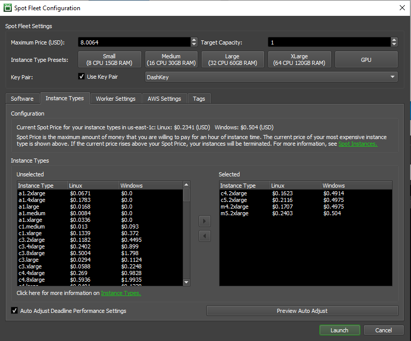 3. AWS Portal Spot Fleet — Deadline 10.2.1.1 documentation